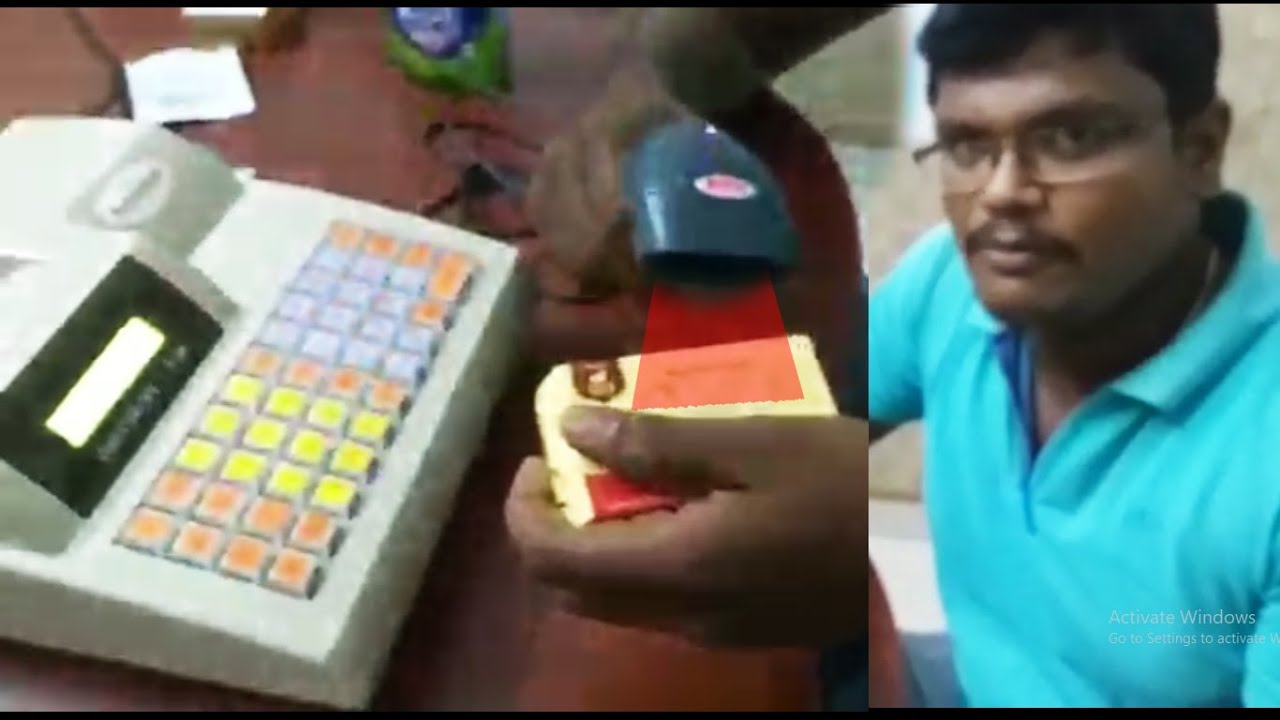 Billing Machine with Barcode Scanner for Maligai Shop - YouTube