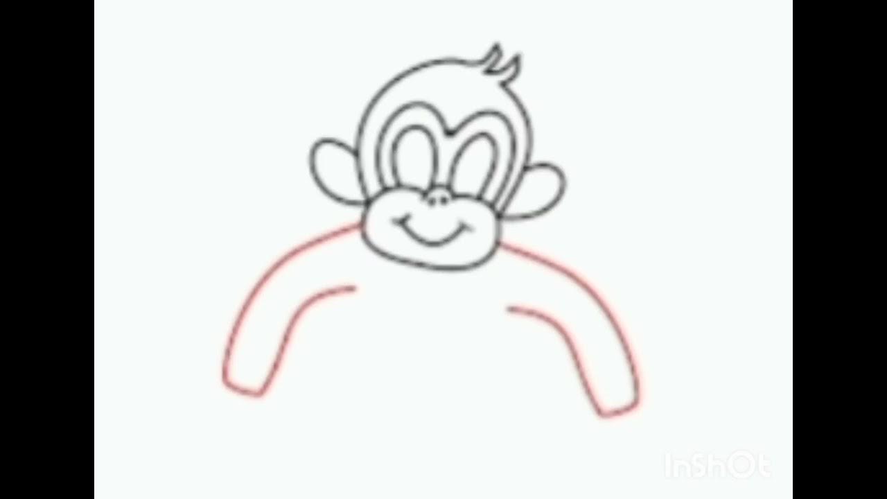 how to draw monkey | easy steps to draw monkey | simple steps to draw ...