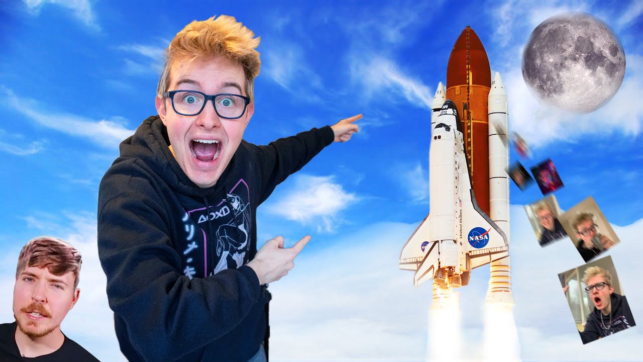 I Put 10.000 Pictures of Myself on the Moon! #MrBeast - YouTube