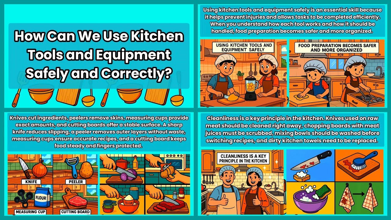💟 (TLE) How Can We Use Kitchen Tools and Equipment Safely and Correctly ...