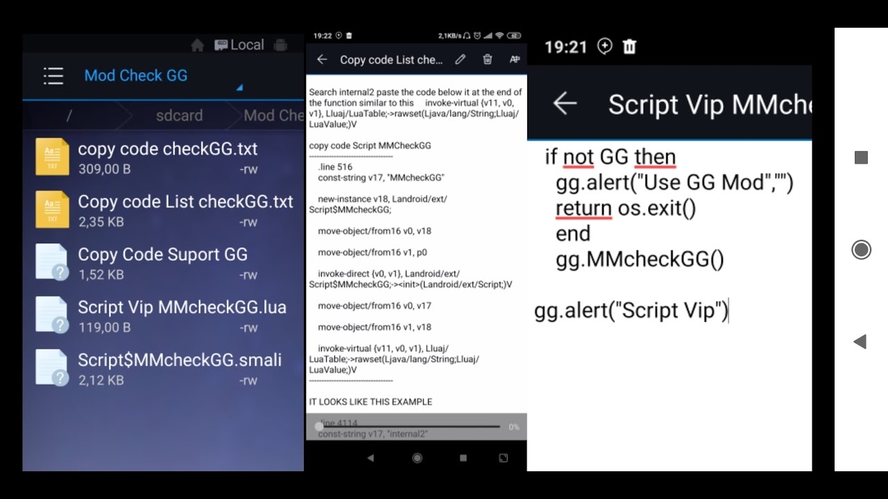 New function Check GG Add Function gg.MMcheckGG in all GG, with Mod ...