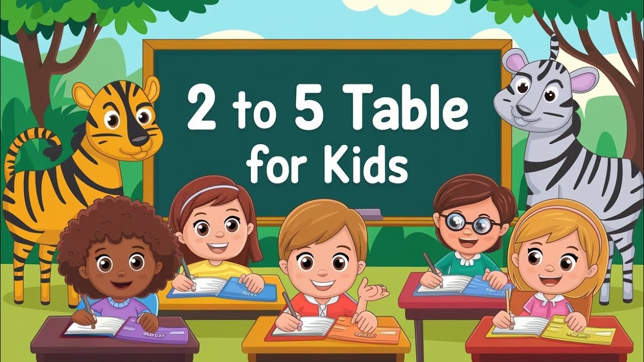 Learn multiplication table of 2 to 5| Maths table - YouTube