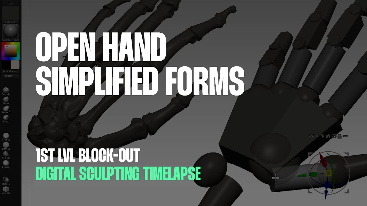 Sculpting Hands - Timelapse (Pose: Open hand) - YouTube