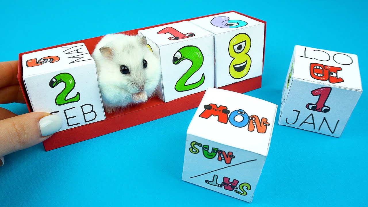 Easy paper craft Number Lore desk calendar DIY | 쉬운 종이 공예 Number Lore ...