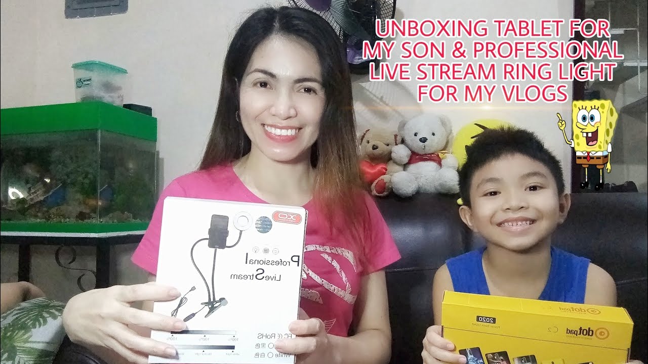 UNBOXING DOTPAD TABLET & PROFESSIONAL LIVE STREAM RING LIGHT - YouTube