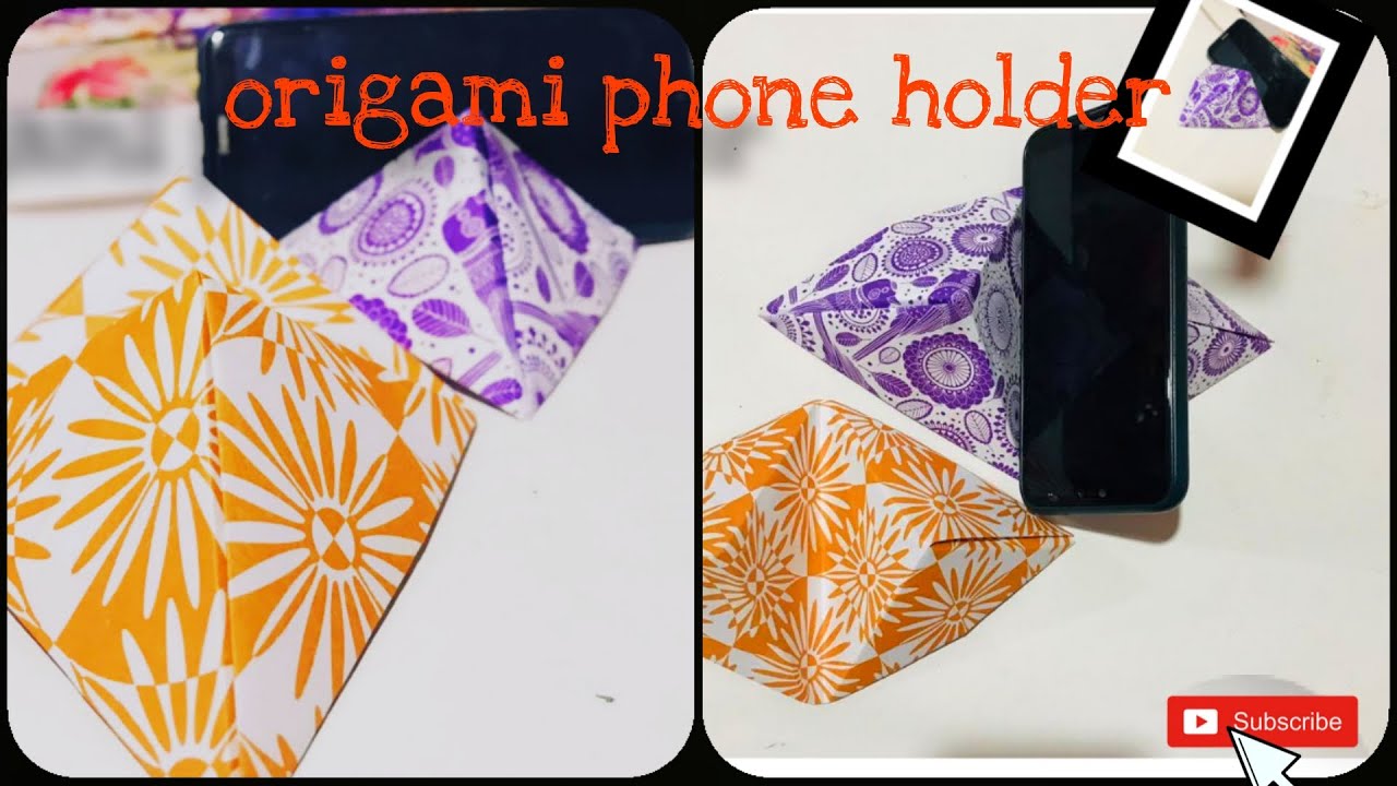 Diy origami phone holder#Easy handmade phone holder#Paper craft idea# ...