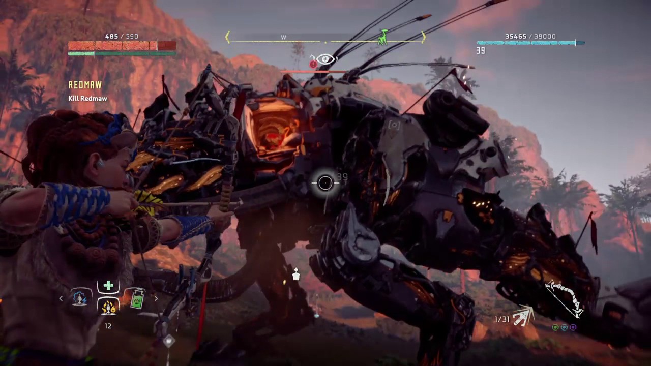 Horizon Zero Dawn - Redmaw Quest: Strategy Boss Fight - YouTube