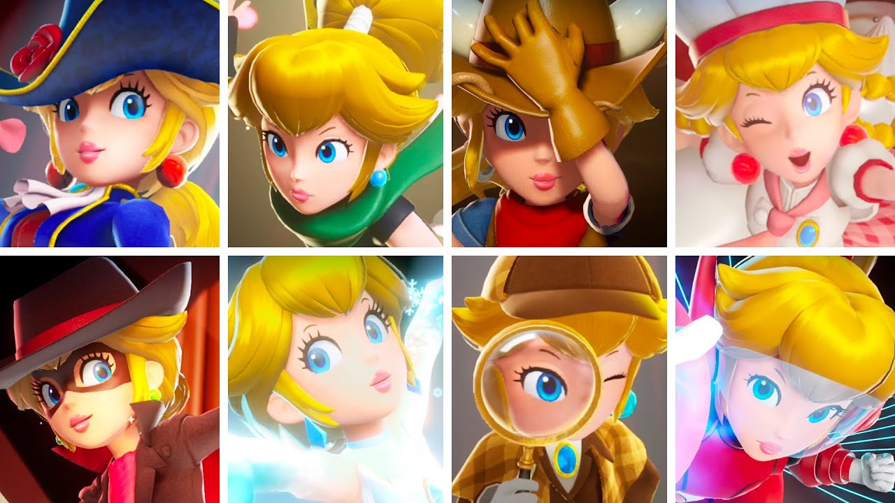 Princess Peach: Showtime! - All Transformations - YouTube