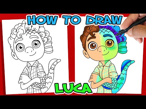 How to Draw LUCA - Art for Kids Draw So Cute - YouTube