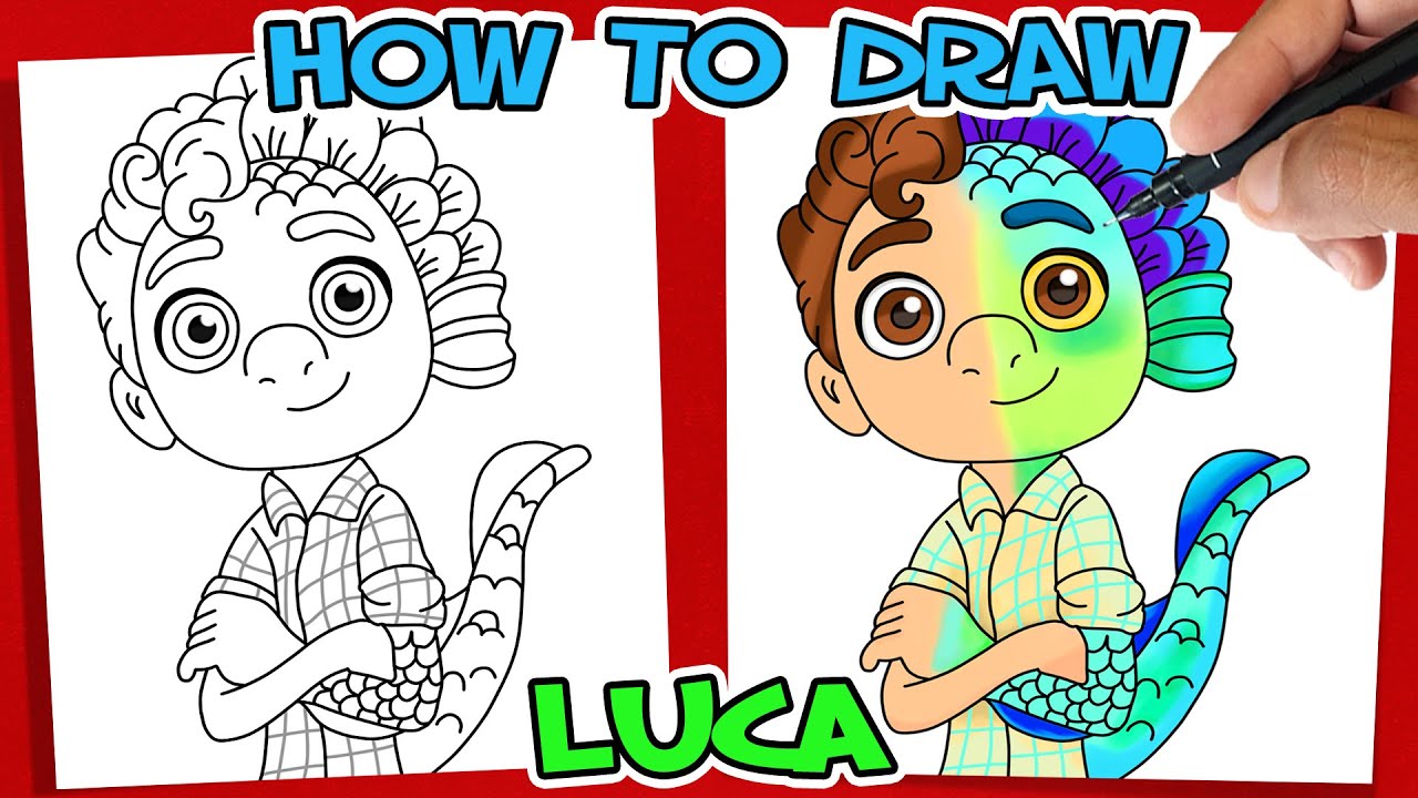 How to Draw LUCA - Art for Kids Draw So Cute - YouTube