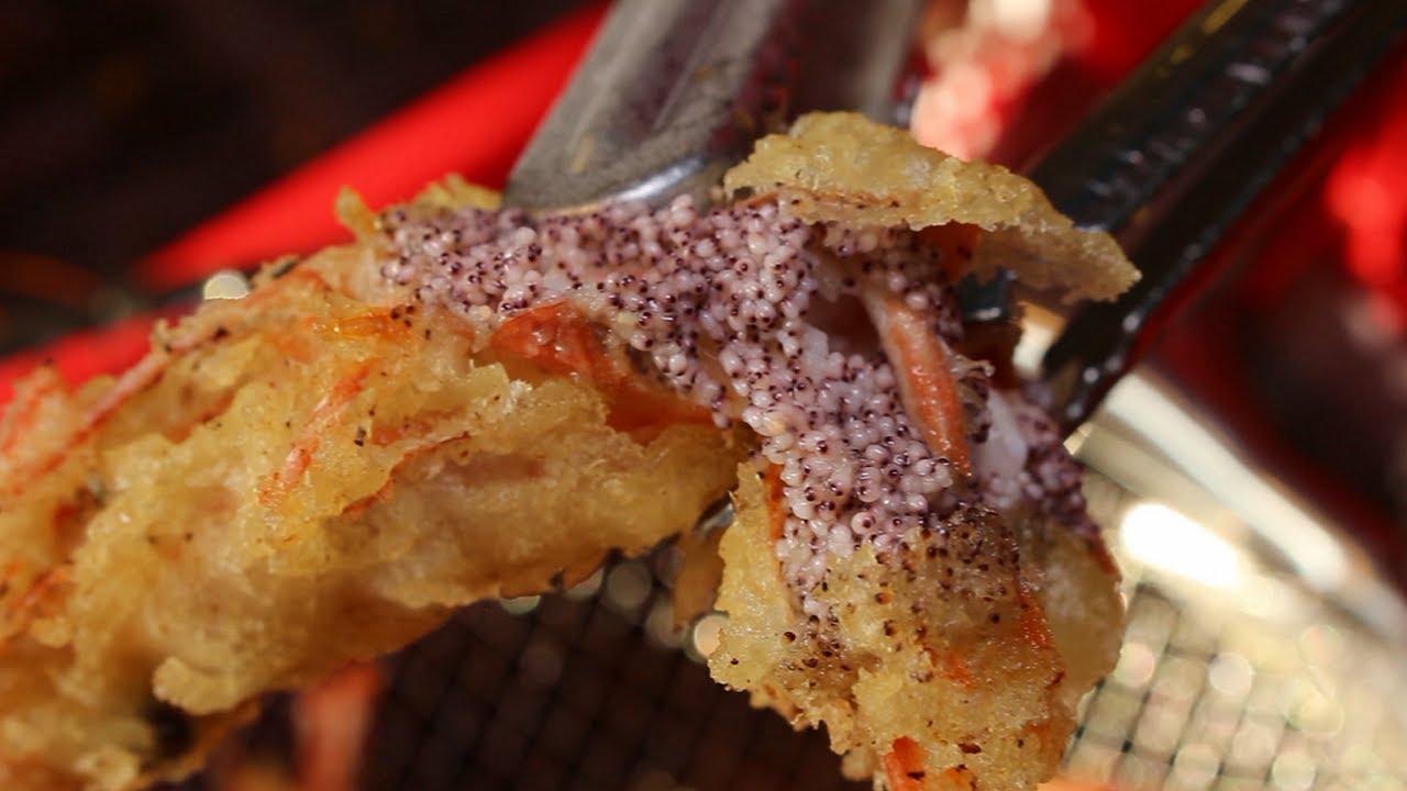 [Korea]- Street Food Shrimp Fried Alien Egg cooking - YouTube
