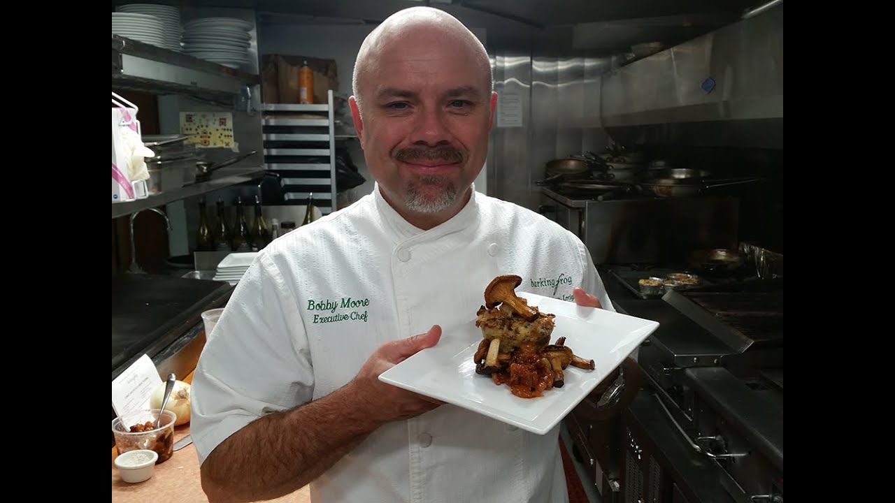 Barking Frog Chef Bobby Moore prepares Turkey and Potato Bread Pudding ...