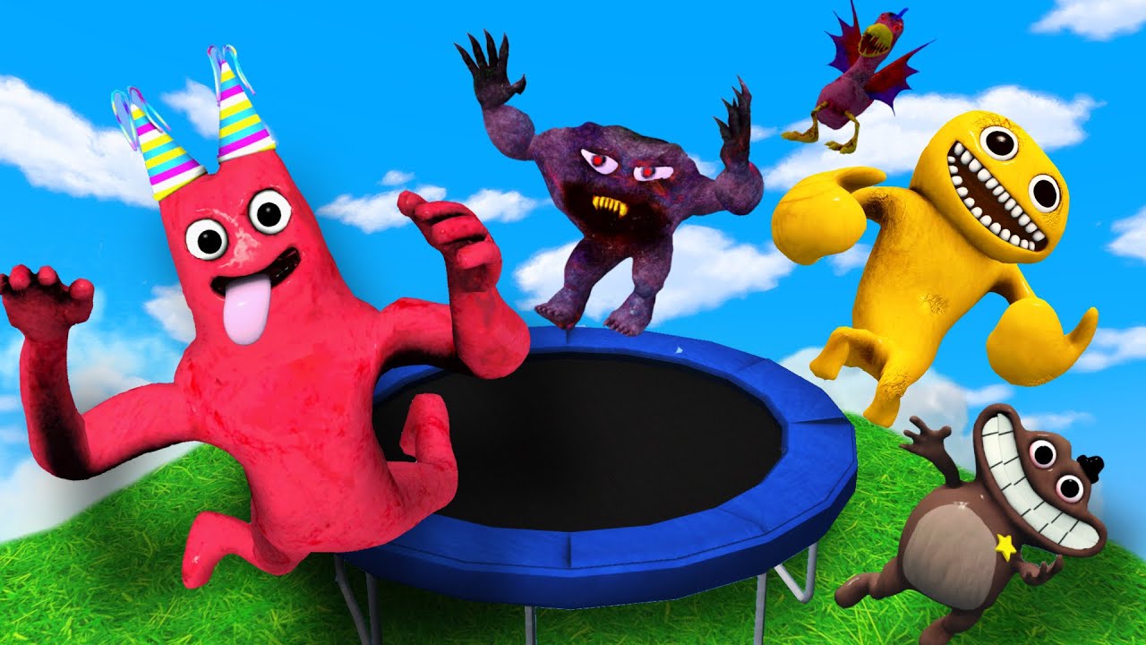 Garten of Banban VS Cursed Banban Trampoline Fails Crazy Ragdoll [GMOD ...