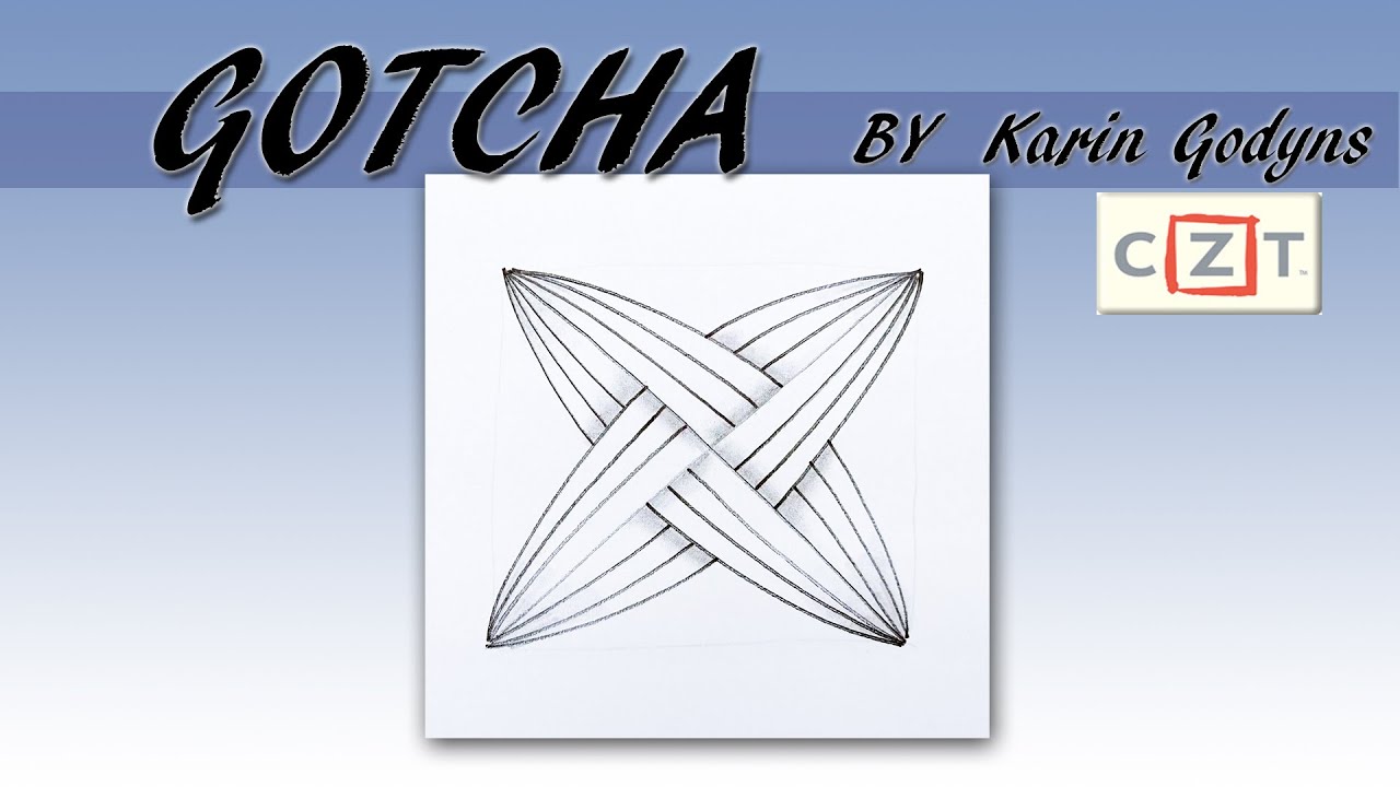 如何畫一般圖樣How to draw the Tangle Pattern GOTCHA - YouTube