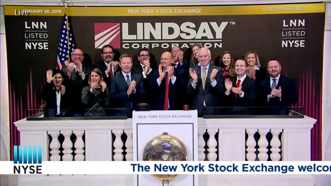 LINDSAY CORPORATION (NYSE: LNN) RINGS THE NYSE OPENING BELL® - YouTube