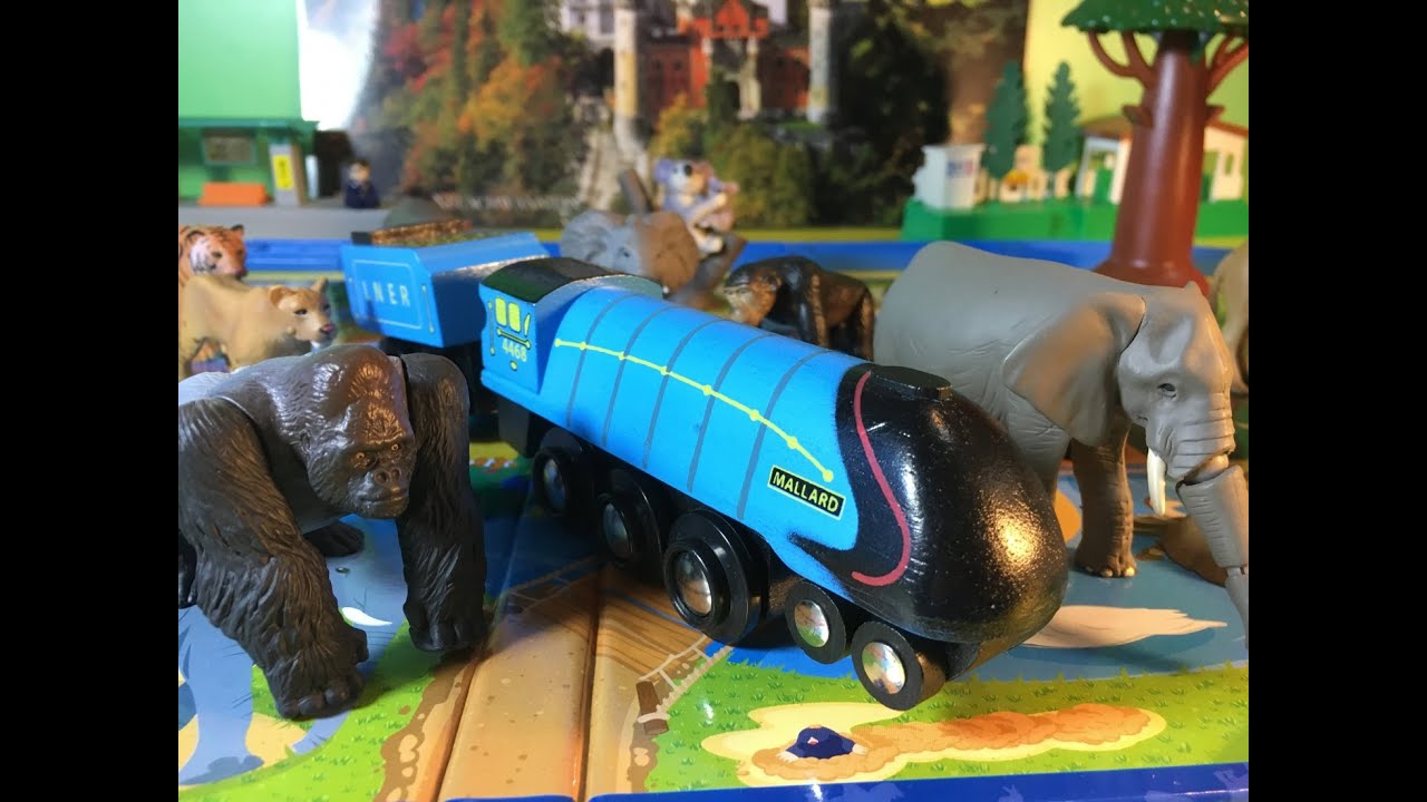 Big Toy Train Bigjigs Rail Elektrische Lokomotive Mallard Blau Wooden ...