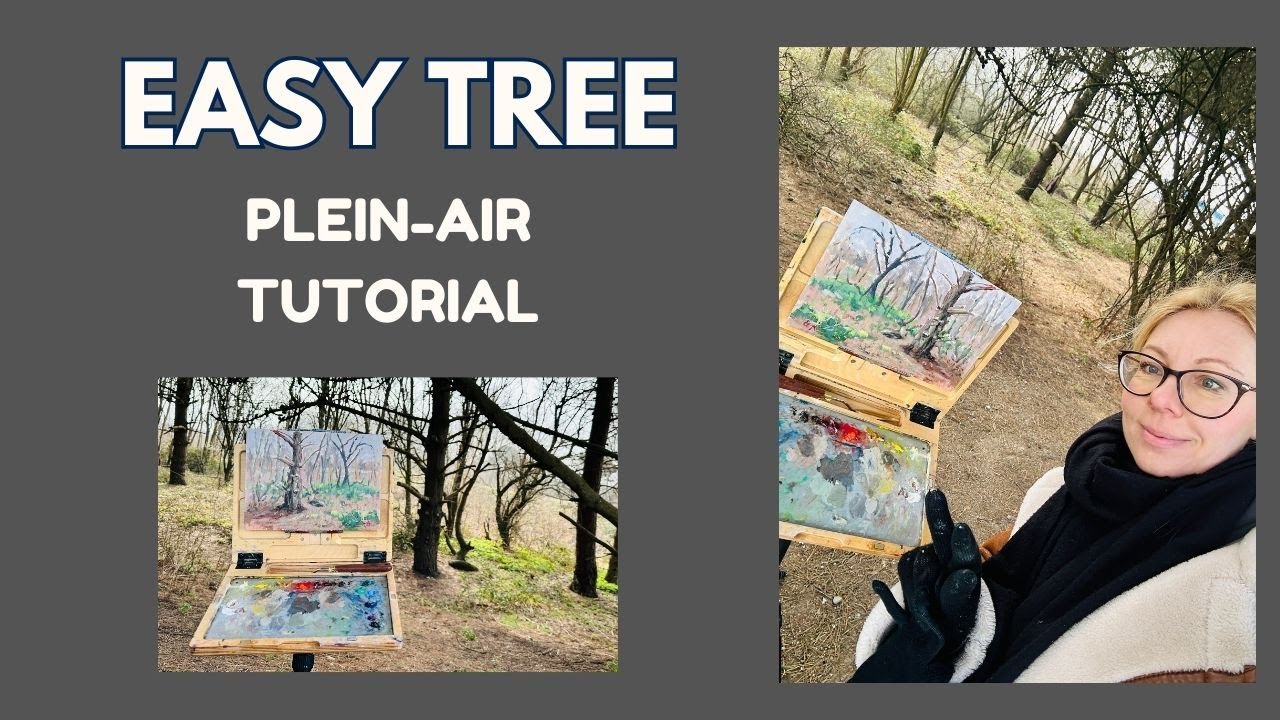 Plein Air tree study/oil painting - YouTube