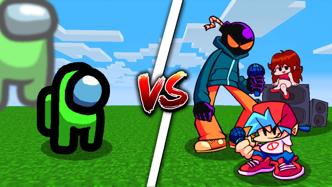 Mini Crewmate Kills FNF Mods Characters in Minecraft | Friday Night ...