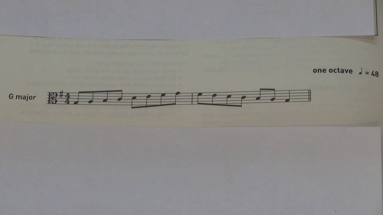 ABRSM Viola Grade 1 Scales and Arpeggios - G major scale - YouTube