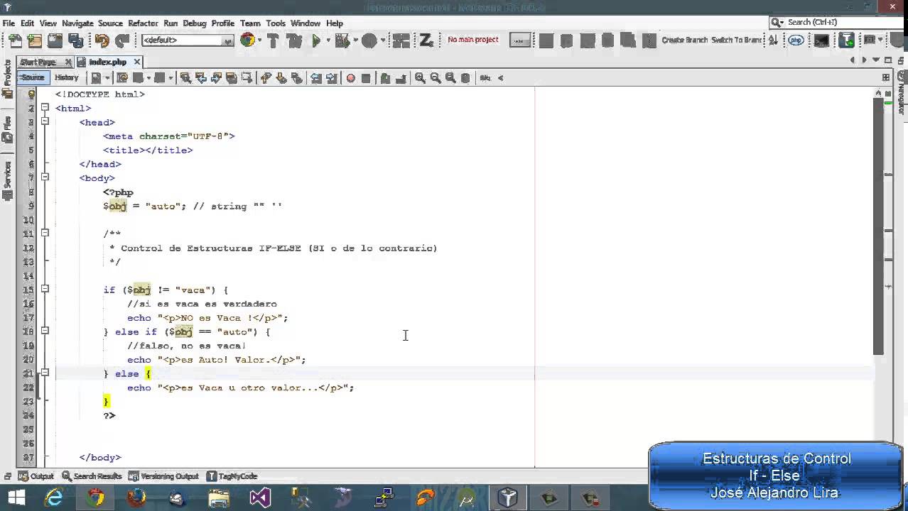PHP Basico Estructuras de Control IF-ELSE - YouTube
