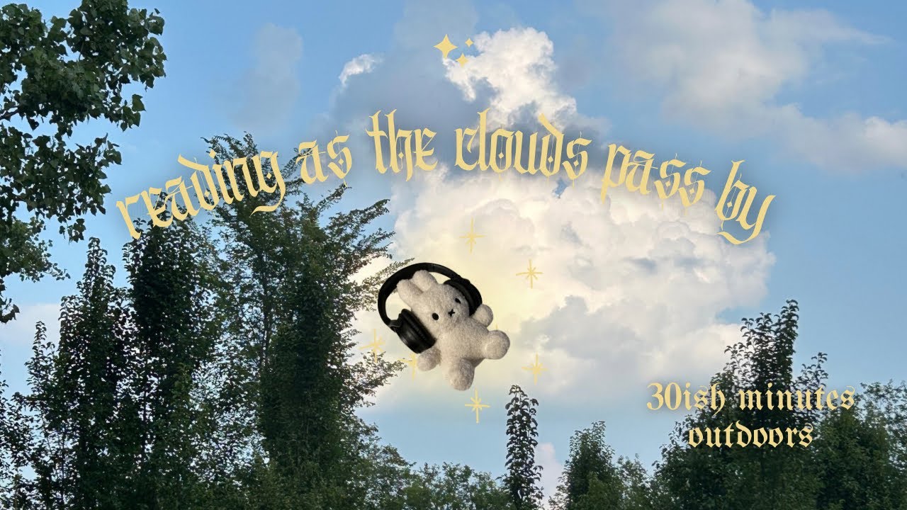 pov, reading a book laying in a country field listening to the birds and watching clouds go by ...