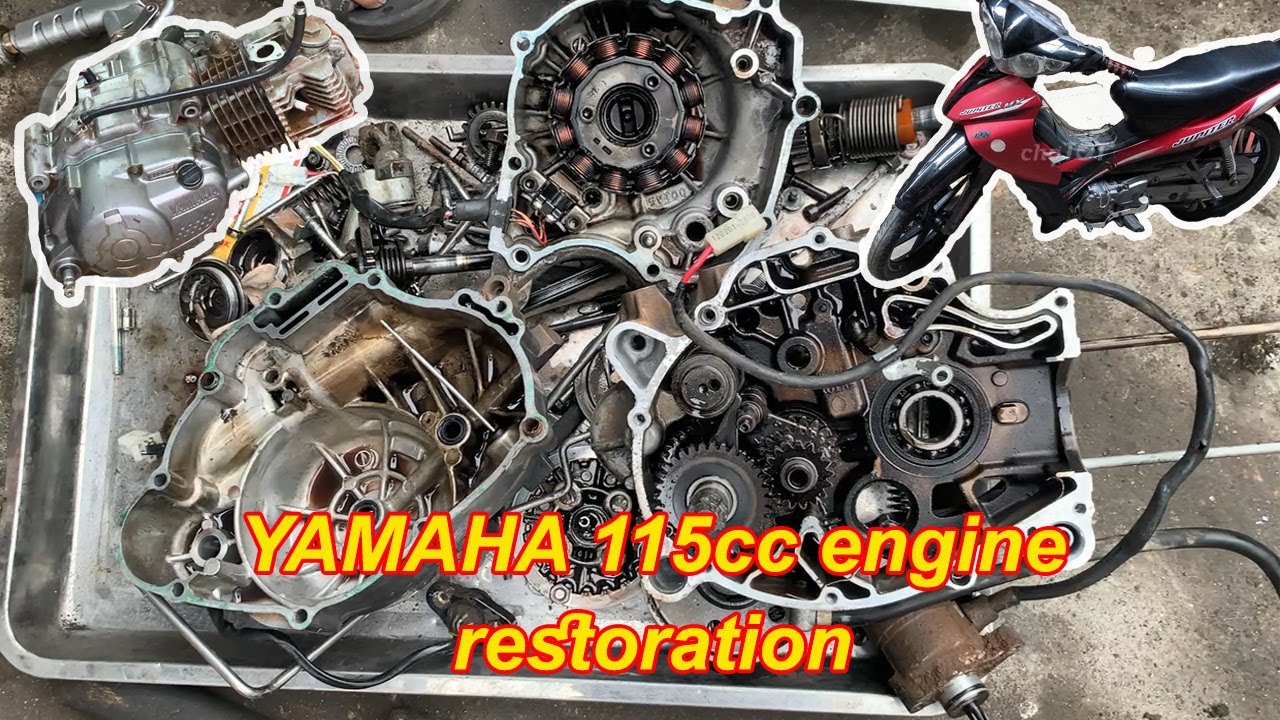 YAMAHA 115cc engine full restoration - YouTube