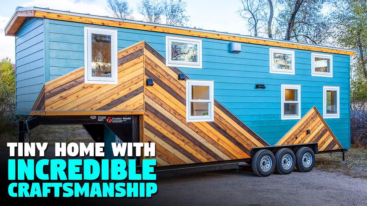 Tiny House With Spectacular Art Design On The Outside! - YouTube