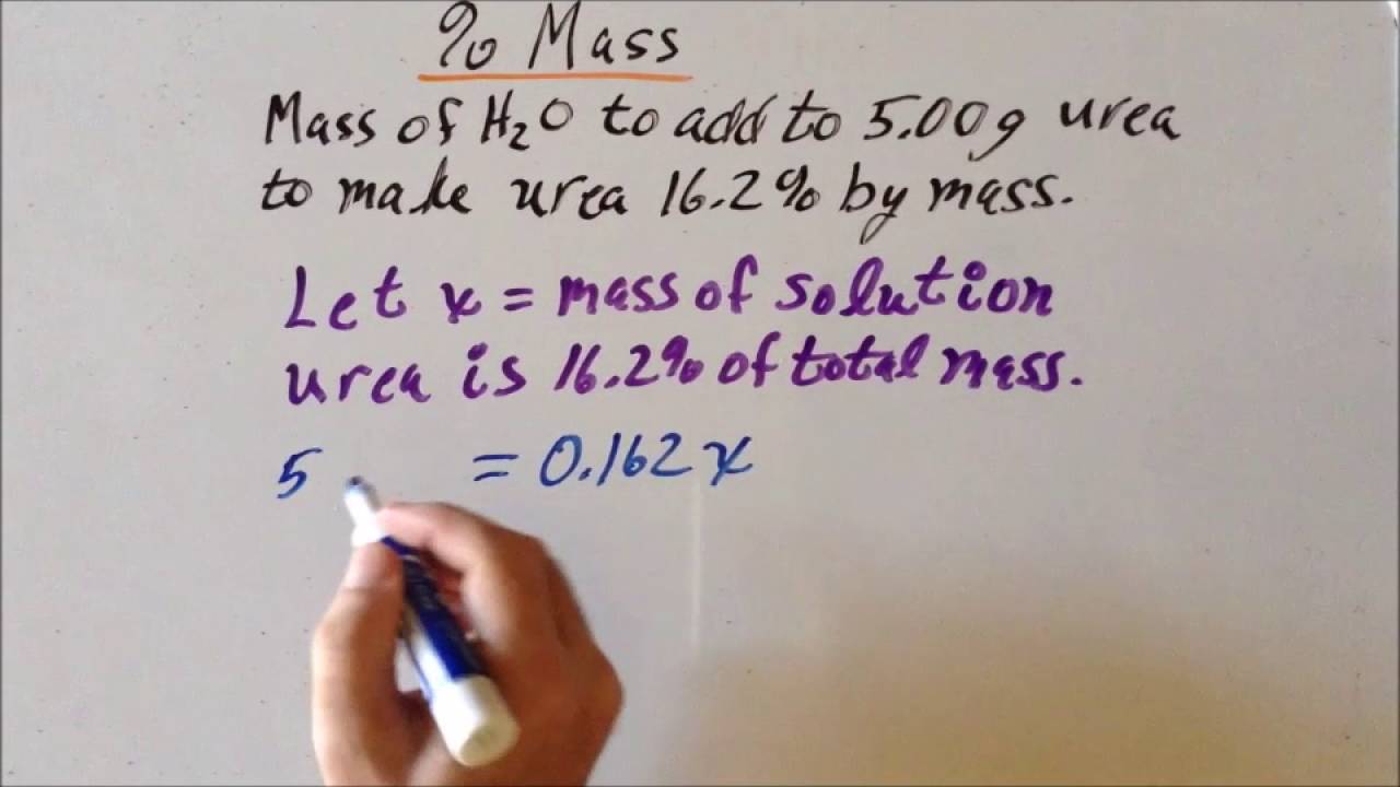 Preparing a percent mass (%) solution solved problem - YouTube