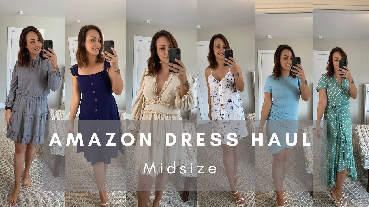 Midsize Amazon Dress Try-On Haul Spring 2021 - YouTube