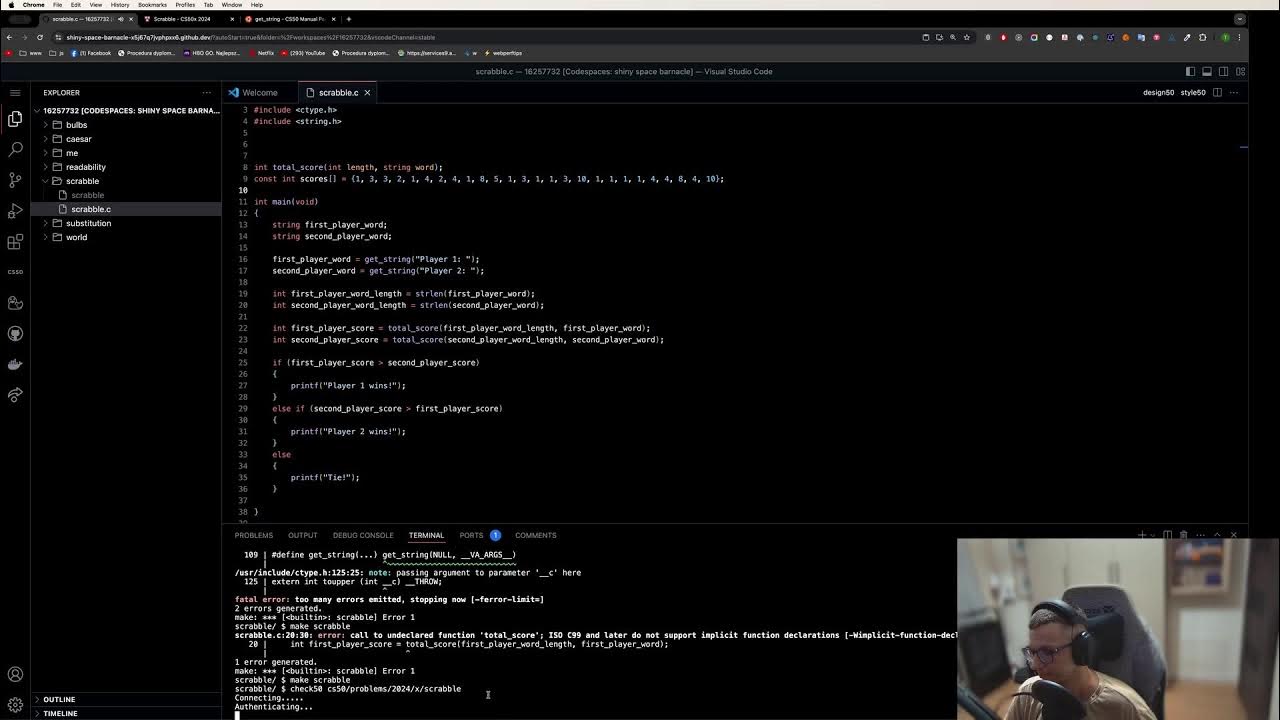 CS 50 Arrays Problem Set 2 solving - YouTube