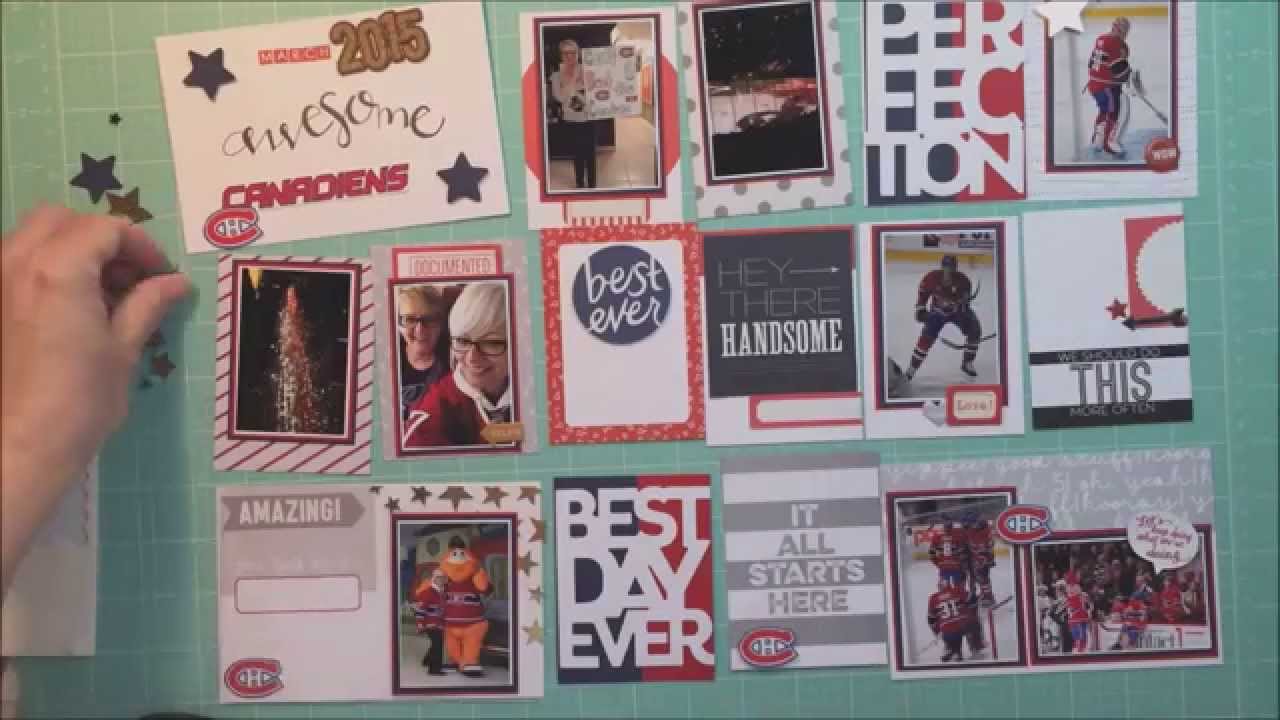 Project Life 9x12 Process Using a Studio Calico Album: The Habs - YouTube