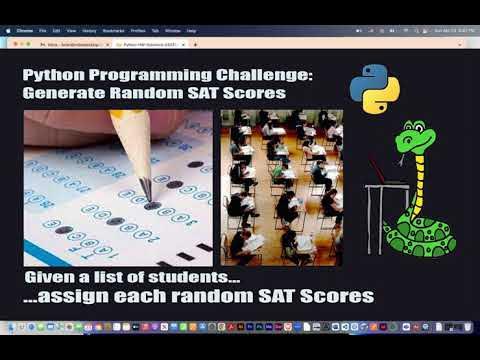 Python Programming Challenge #5 - Generate Random SAT Scores - YouTube