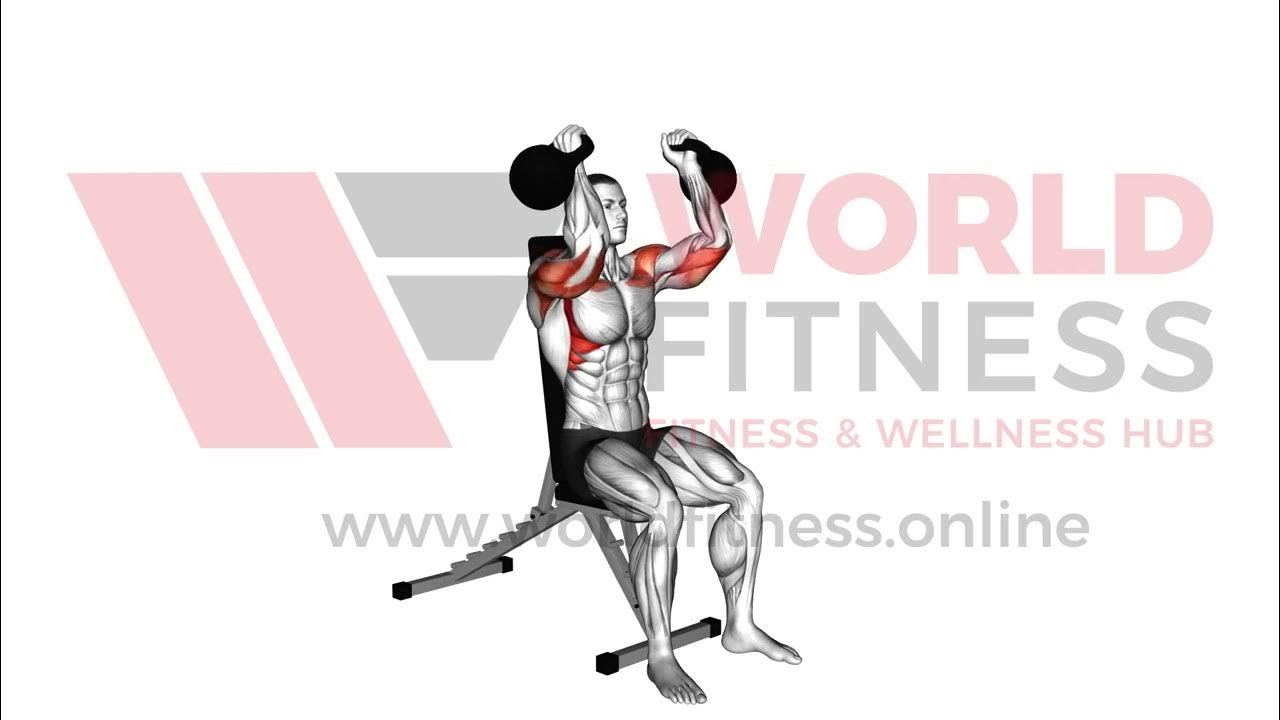 Kettlebell Seated Neutral Grip Shoulders Press Demo - YouTube