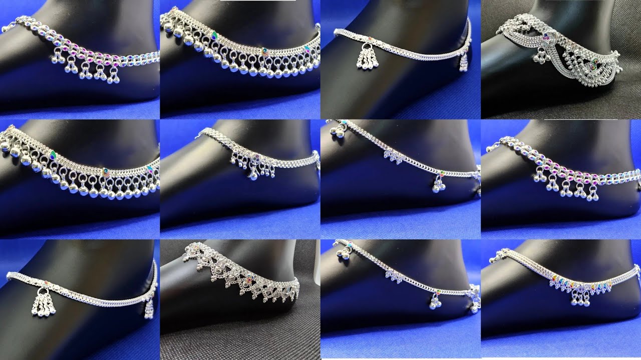 Daily wear Silver Payal designs with price 2024 | Silver payal designs with price - YouTube