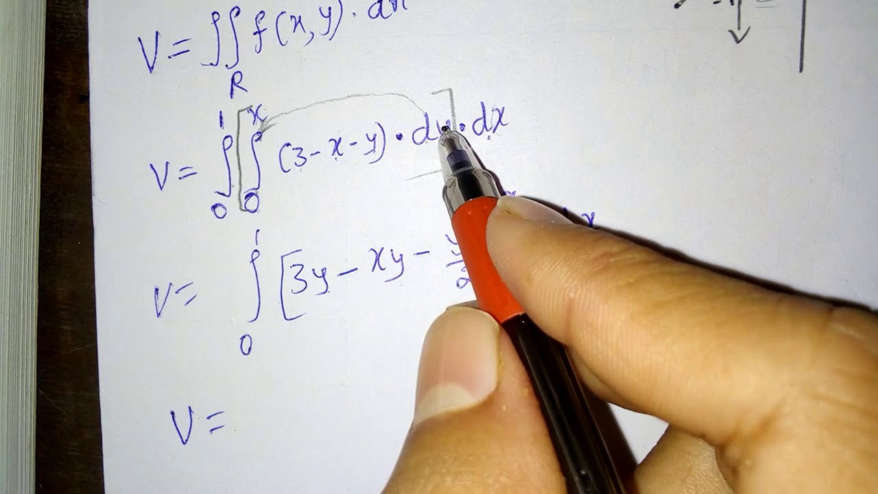 Finding volume by double integration ;Multiple integral. 4th sem Bsc ...
