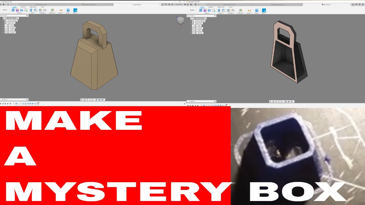 Mystery Box | KeyRing | GiftBox | 3D Modeling and 3D Printing - YouTube
