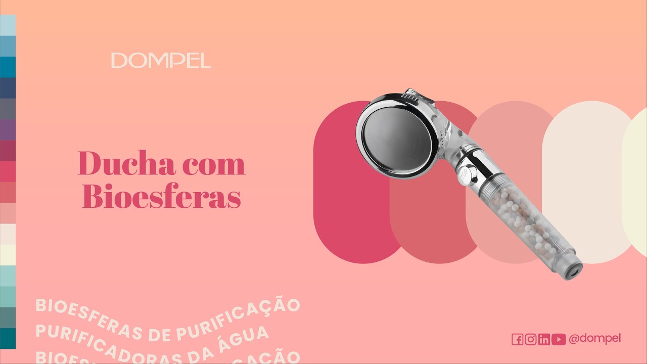 Ducha com bioesferas de purificação da água - YouTube