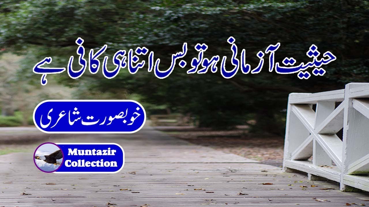 Haisiyat azmani ho tu bas | Shayari | Urdu shayari | Quotes - YouTube