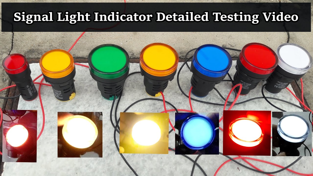 Testing some signal light indicators on 220 volt or 12 volt || pivot ...
