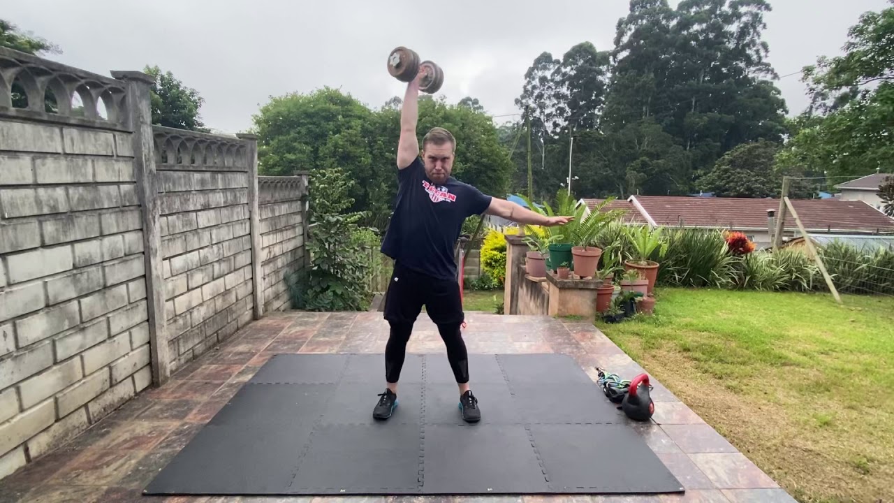 FINISHER! One arm dumbbell snatches - YouTube