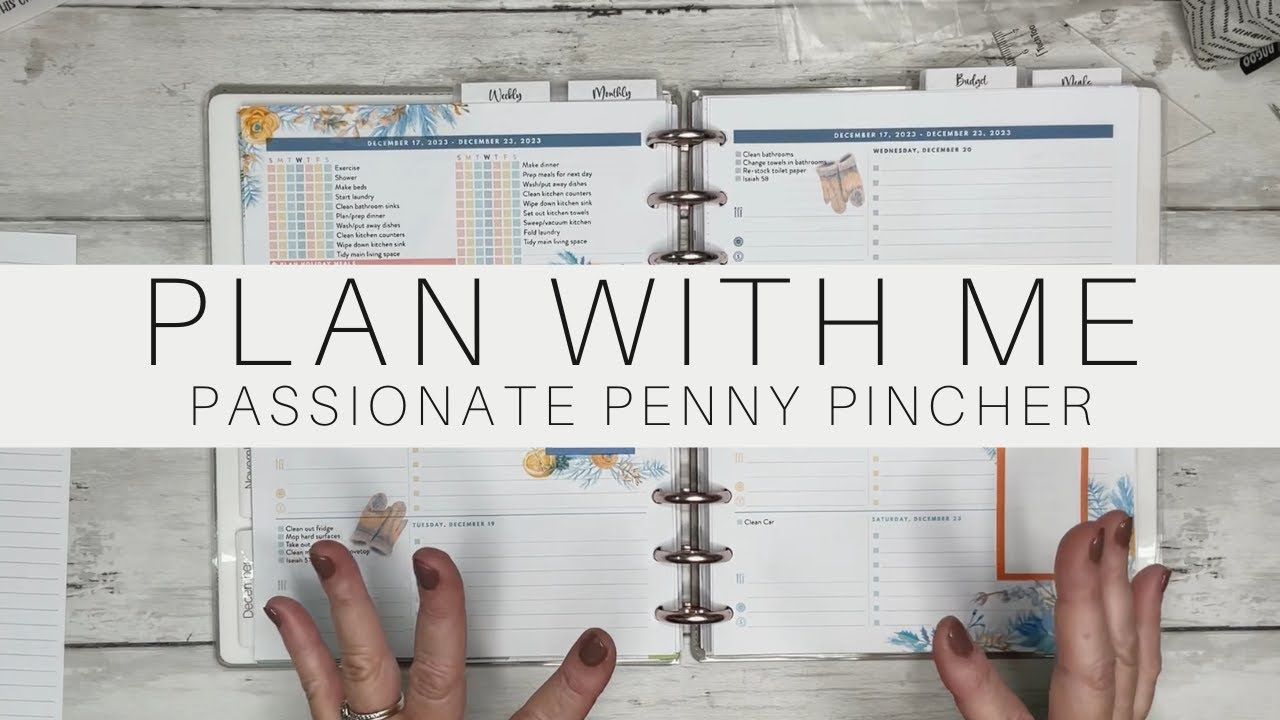 Plan With Me! | Passionate Penny Pincher Home Planner | December 18-24 ...