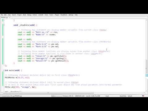 cpp. 041.example for aggregation.05 - YouTube