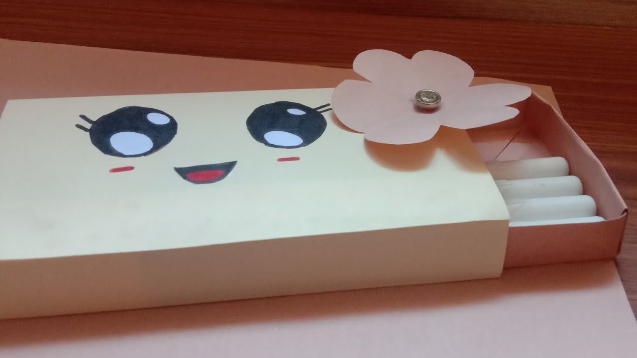 How to make a pencil box? Cute and easy pencil box! - YouTube