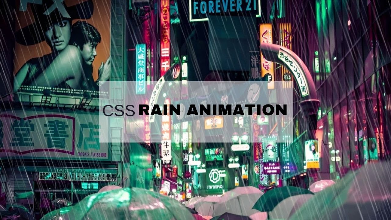 Css Rain Animation No Javascript Youtube