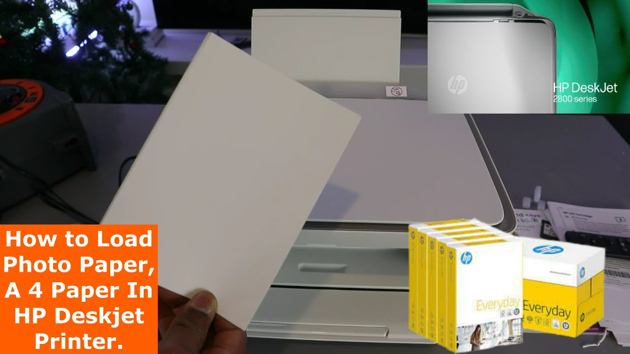 How to Load Photo Paper, A 4 Paper In HP Deskjet Printer. - YouTube