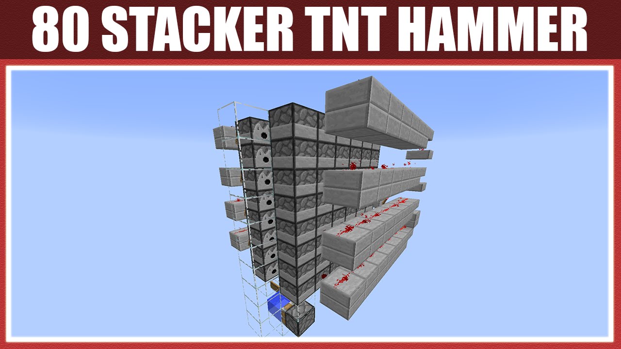 Minecraft: Compact & Efficient TNT Hammer - 80 Sand Stacker! [Tutorial] [1.7/1.8+] - YouTube