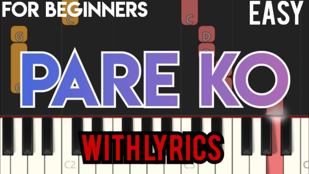 PARE KO ( LYRICS ) - ERASERHEADS | SLOW & EASY PIANO - YouTube