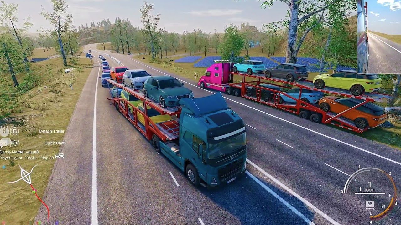 Truck and logistics simulator, Rralistic graphics, car transport ...
