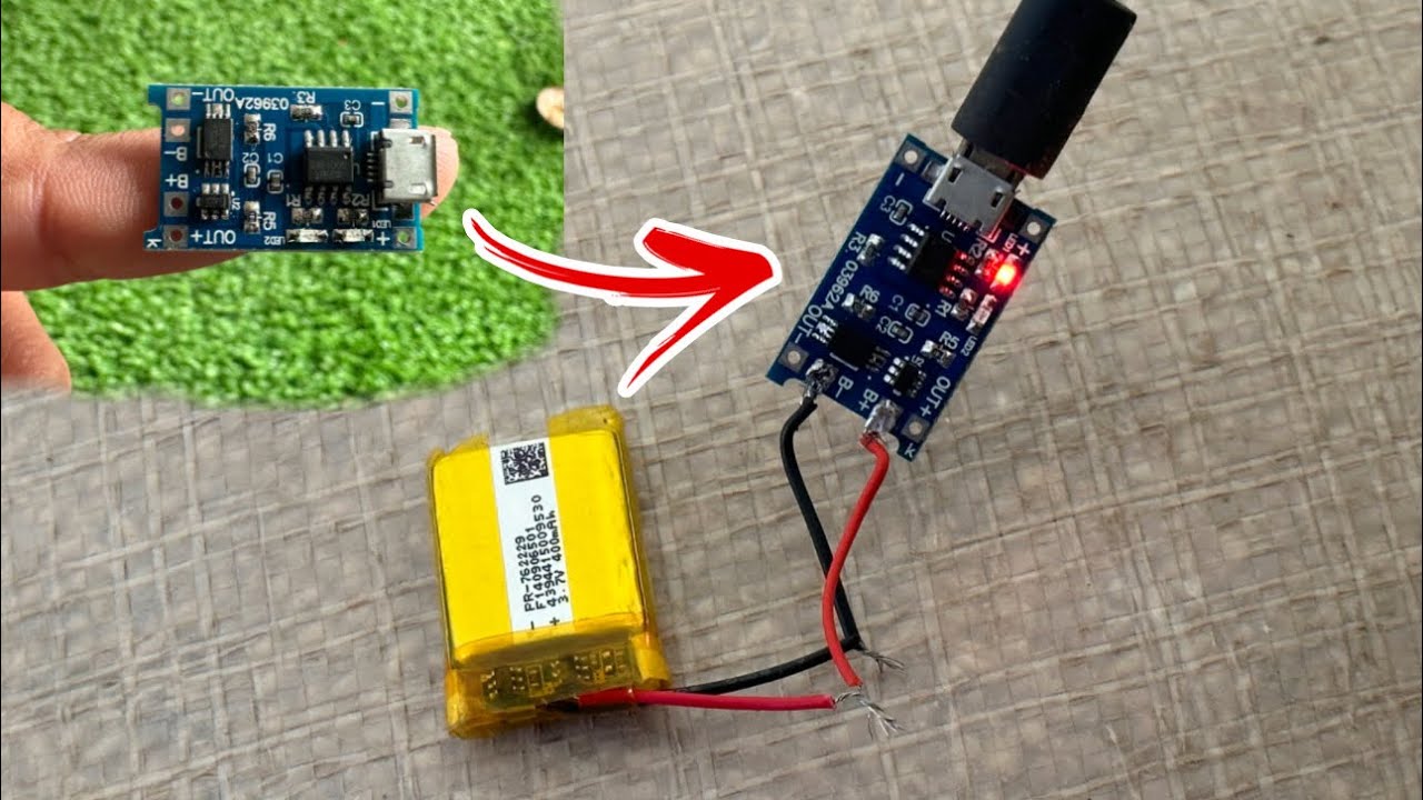 How to make lipo battery charger Tp-4056 | mini lipo battery charger ...