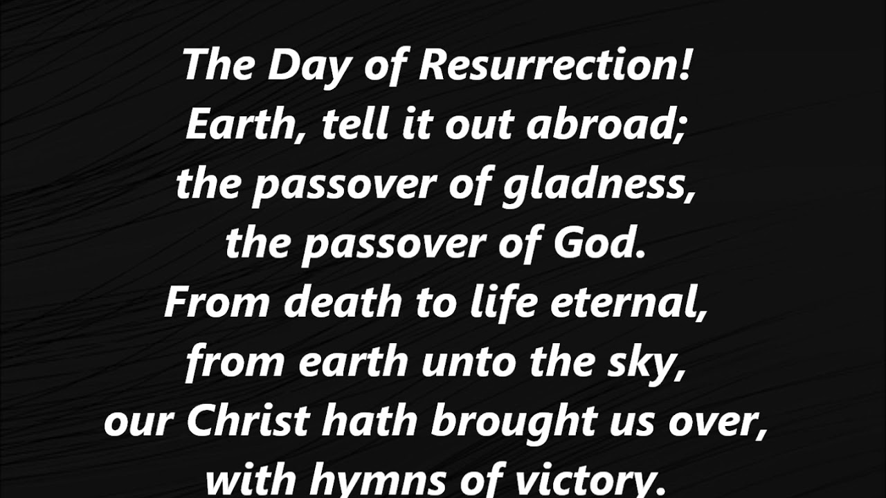THE DAY OF RESURRECTION Hymn Lyrics Words text Methodist EASTER Sing ...